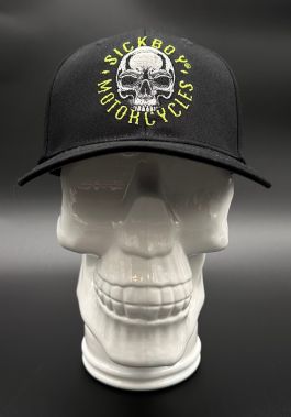 Green Skull Fitted Hat | SICK BOY MOTORCYCLES