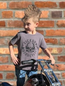 Kids Black Skull tee | SICK BOY MOTORCYCLES